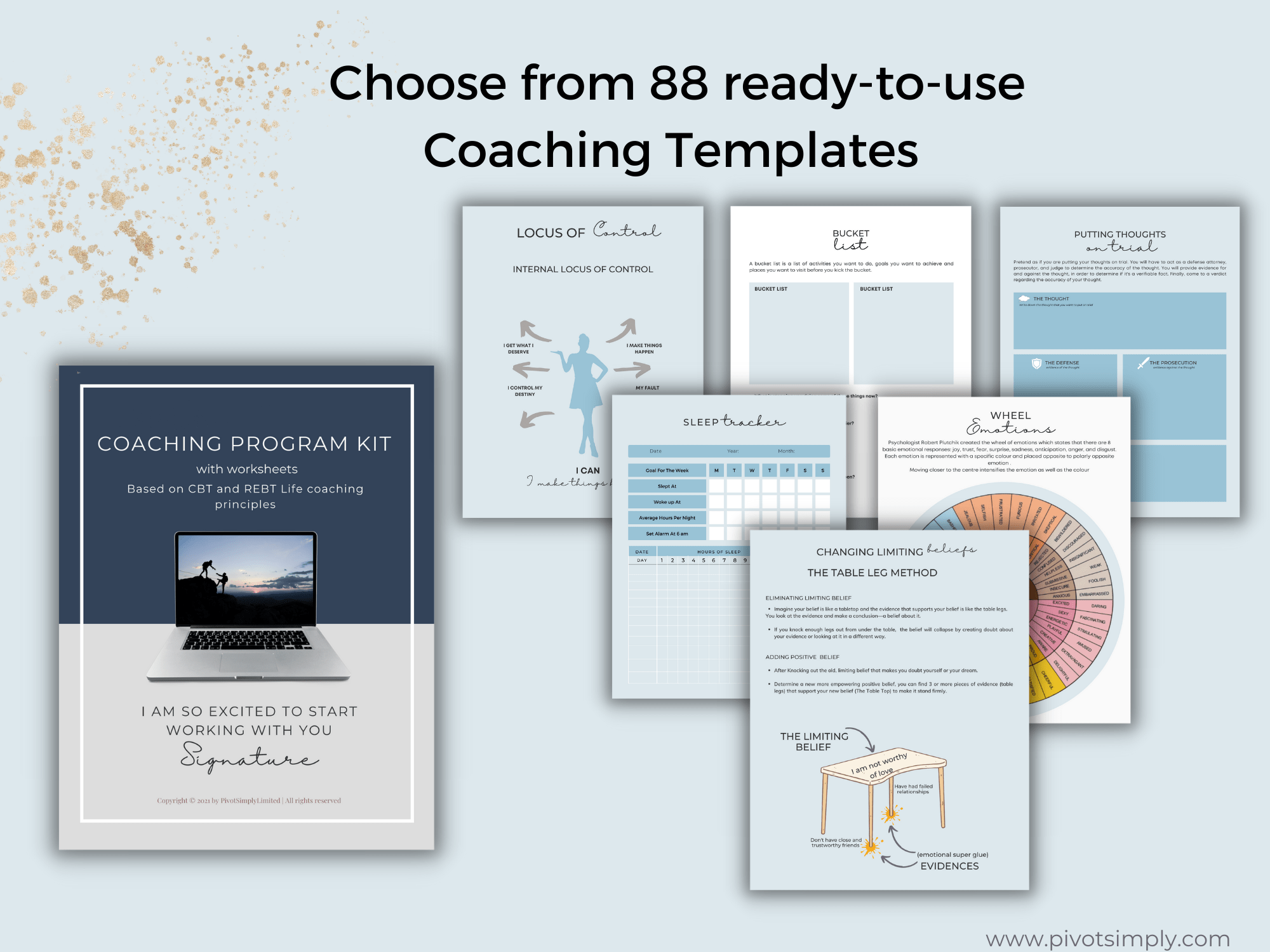 Coaching Business 88 Ready Made Editable Canva templates - Pivot Simply