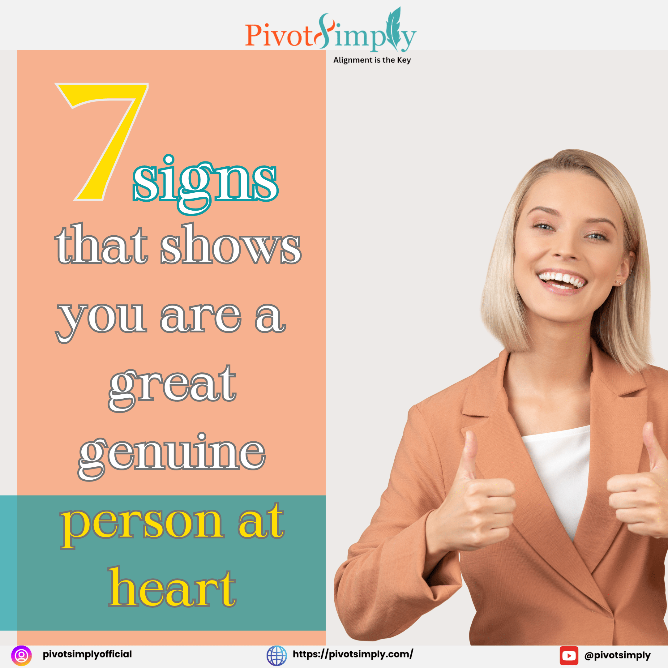 7 signs that shows you are a great genuine person at heart - PivotSimply